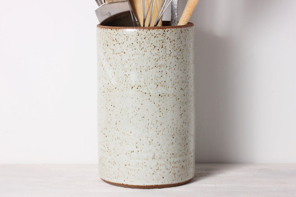 Rustic Stoneware Pottery Utensil Holder: Tidy Tools, Happy Cook! – The ...