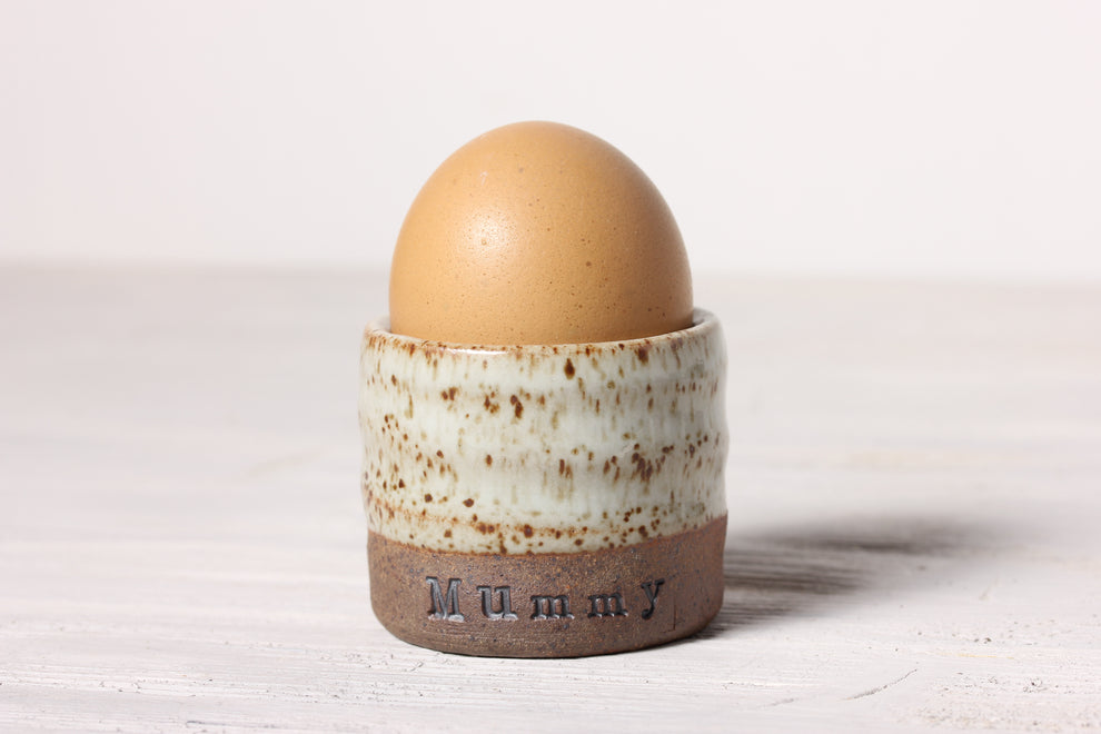 Fun Personalised Ceramic Egg Cups - Stoneware Pottery – The Little Pot ...